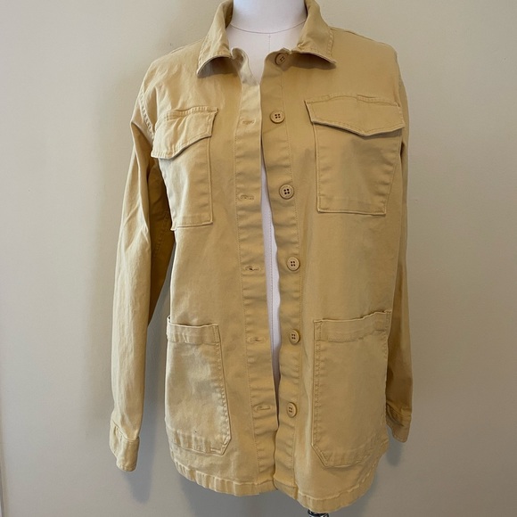 Sanctuary | Jackets & Coats | Sanctuary Pale Butter Yellow Chore Coat ...